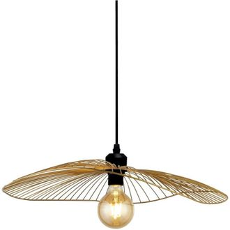 Searchlight Searchlight Wave Deckenleuchte, umwandelbar in Deckenleuchte, Schwarz und Goldfarbenes Metall