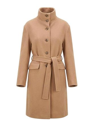Pinko Manteau Au Genou - Beige