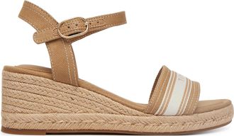 Tommy Hilfiger Espadrilles Tommy Hilfiger Mid Wedge Espad Webbing FW0FW09230 Beige