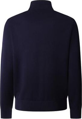 Hackett Pull col zipp&eacute; en coton et soie