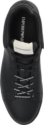 Emporio Armani Leather Sneaker - Black