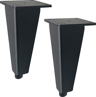 Generic 2 St&uuml;ck Metall-M&ouml;belf&uuml;&szlig;en, Verstellbare Quadratische Schrankbeine, Verdicktes Aluminium, Robuste Tisch Stuhlbeinverl&auml;ngerungen, Mit Fu&szlig;schutzkappe(Sch