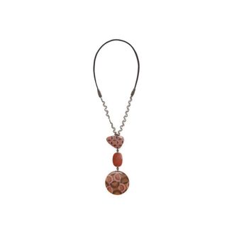 Maliparmi Prints Inside Resins Necklace - - Accessories - Damen - Rosa - ONE SIZE