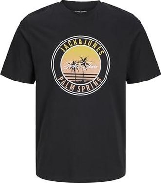 Jack & Jones Jjpalm Tee SS Crew Neck, Noir, XL Hommes