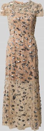 Self Portrait Maxikleid mit Allover-Ziersteinbesatz