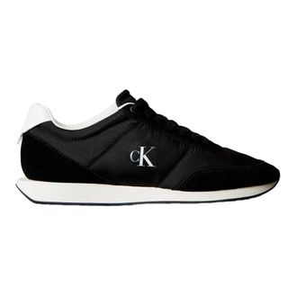 Calvin Klein Retro Sneaker f&uuml;r Herren, Wildleder (Schwarz/Wei&szlig;)
