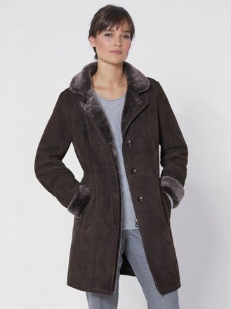 Mainpol Allwetterjacke Lammfell-Jacke Langarm