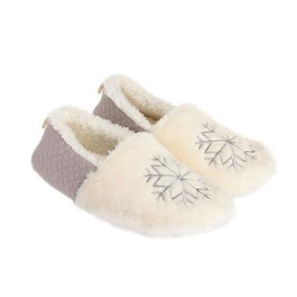 IFUNDOM Pantoufles dInt&eacute;rieur pour Femmes Chaudes et Confortables Semelle Antid&eacute;rapante Doublure en Coton Doux Taille S Couleur Gris &Eacute;l&eacute;gant pour LHiver Journ