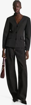 Bershka Blazer ajusté - Noir