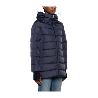 Herno Femme, Vestes, Bleu, Taille: 38 FR Doudoune Mi-longue