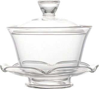 BESTOYARD Set Aus Glas-teeschale Teetassen-set Chinesisches Tee-set Deckel Heim-teegeschirr