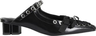 Ganni Femme, Chaussures, Noir, Taille: 39 EU Mule Eyelets Oleatex