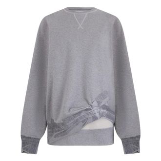 Maison Margiela Homme, Sweatshirts et sweats &agrave; capuche, Gris, Taille: M Taped Jersey SweaT-shirt