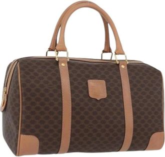 Celine Sac &agrave; main en toile Macadam doccasion - Femme - Pre-owned - Brun - Taille: ONE Size