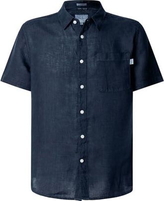 Pepe Jeans London Amaro Chemise, Bleu, M Homme
