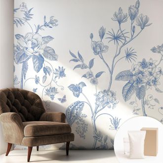 Tulup Carta Da Parati In Vlies - Fotomurale - Decorazione Paretie - Per Camera Da Letto - Per Soggiorno - Con Colla Gratuita Motivo Floreale 250x250 Cm