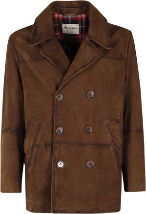 Roy Rogers Homme, Vestes, Brun, Taille: XL Peacoat Suede Vintage Wash