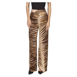 Just Cavalli Femme, Pantalons, Multicolore, Taille: 36 FR Pantalone Reg 751 Tiger Sabbia