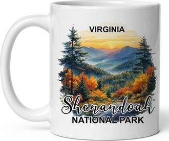 Generic Tasse Shenandoah-Nationalpark, Virginia 330Ml Kaffeetasse Mit Henkel Beidseitig Bedruckt Trinkbecher Für Wasser Tee Heißgetränke