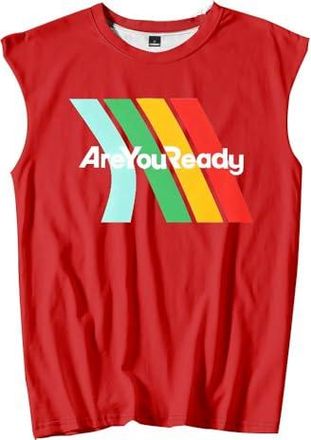 Generic ARC Raiders AreYouReady Débardeur sans manches unisexe décontracté pour le sport en plein air, Rouge, 4XL