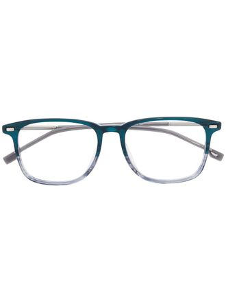 BOSS lunettes de vue &agrave; monture rectangulaire - Bleu