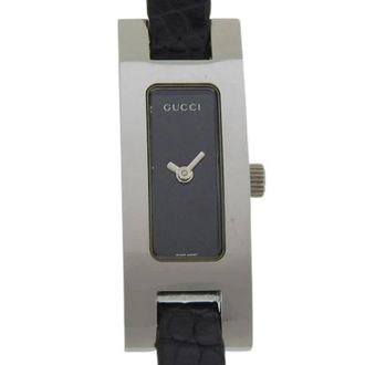 Gucci Pre-owned Edelstahl Uhr - - Pre-owned - Damen - Schwarzk - ONE SIZE