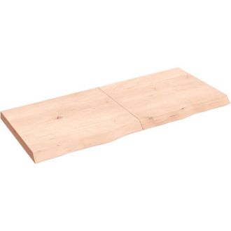 vidaXL Waschtischplatte 140x60x(2-6) cm Massivholz Unbehandelt vidaXL