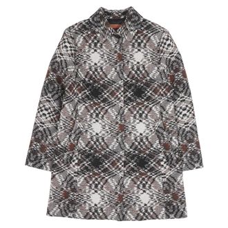 Missoni Femme, Manteaux, Multicolore, Taille: 44 FR Manteau Boutonn&eacute; &agrave; Motifs