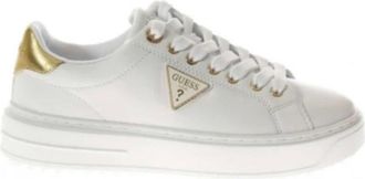 Guess Femme, Chaussures, Blanc, Taille: 40 EU Denesa Leather-Blend Baskets