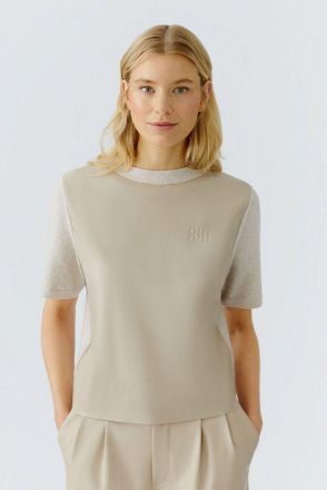 Oui Rundhalspullover Pullover