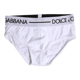 Dolce & Gabbana Homme, Sous-v&ecirc;tements, Blanc, Taille: M Cotton Stretch Regular Brief