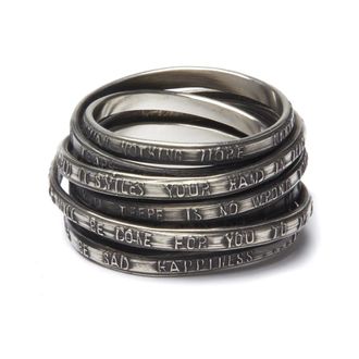 Werkstatt München unisex, Accessoires, Gris, Taille: S Bague Tressée en Argent