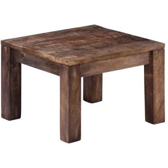 vidaXL Vidaxl - Table basse 50x50x35 cm Bois de manguier massif