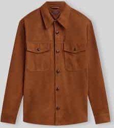 Tommy Hilfiger Relaxed Fit Lederjacke aus echtem Ziegenwildleder
