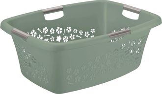 Rotho Flowers W&auml;schekorb, Kunststoff (PP) BPA-frei, t&uuml;rkis, 50l (65.1 x 48.6 x 26.2 cm), Nicht zutreffend