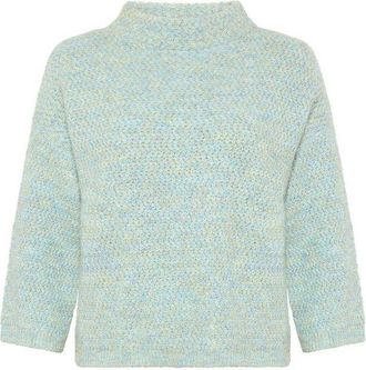 Cartoon Strickpullover Damen mit Stehkragen (1-tlg)