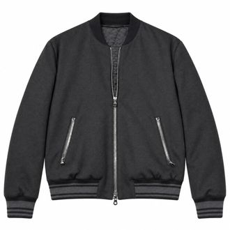 Dolce & Gabbana Veste Bomber en Cachemire - Homme - Vestes - Noir - Taille: XS