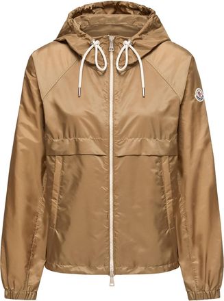 Moncler Moncler Coquelicot Hooded Jacket, Women, Beige, Size: 00