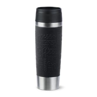 Emsa N20220 Travel Mug Classic Isolierbecher 0,5 Liter, neuer Komfort-Schraubverschluss, Edelstahl, 6h heiß und 12h kühl, 100% dicht, spülmaschinenfest, 36
