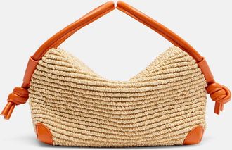 Bottega Veneta Tote Loop aus Raffiabast mit Leder