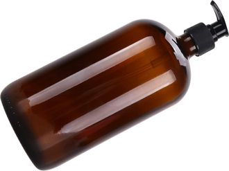 Cabilock Glas Kosmetikflasche 1000 Ml Braun Nachf&uuml;llbare Lotion Und Shampoo Spenderflasche Tragbare Aufbewahrung F&uuml;r Reisekosmetik Vielseitig Einsetzbar F&uuml;r Ba