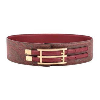 Etro G&uuml;rtel mit ikonischer goldfarbener Metallschnalle - - Accessories - Damen - Mehrfarbig - 90 CM