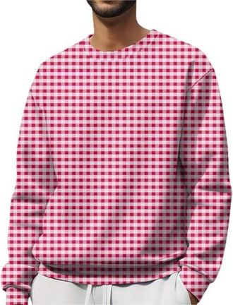 Generic Pull à col rond pour homme 2025 - Col rond - En polyester épais - Construction simple couche avec isolation thermique améliorée - Streetwear moderne -