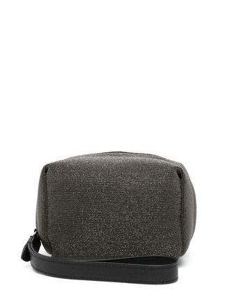 Brunello Cucinelli pochette Precious &agrave; ornements m&eacute;talliques - Noir