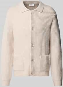 Lindbergh Relaxed Fit Strickjacke aus elastischem Baumwoll-Mix