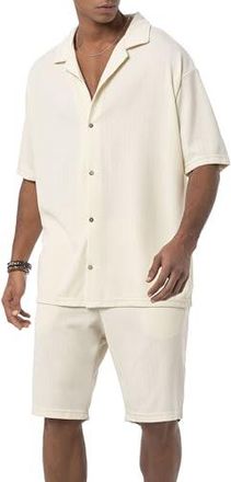Red Bridge Red Bridge Ensemble chemise à manches courtes et short pour homme, ecru, XXL