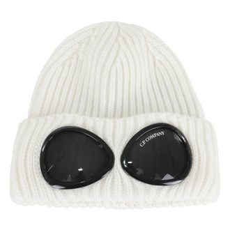 C.P. Company C.p. Company, Homme, Accessoires, Blanc, Taille: ONE Size Chapeau Noir à Rabat et Logo