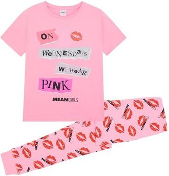 paramount Mean Ensemble pyjama long pour femme 100 % coton peigné 36-54, Mean Girls, 24-26