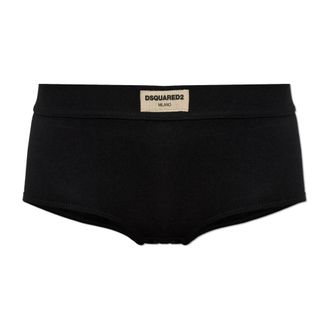 Dsquared2 Femme, Sous-v&ecirc;tements, Noir, Taille: 42 FR Logo Boxers