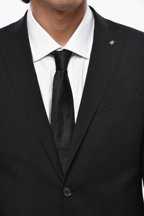 Corneliani CC COLLECTION Zweiknopf-Anzug aus reiner Schurwolle mit Pattentaschen und klassischem Revers Corneliani